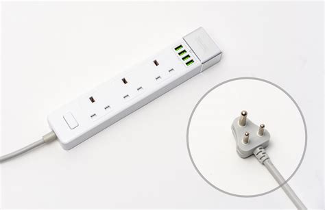 Uk To Type D 3 Socket Adapter With Usb Ports Traveldapter