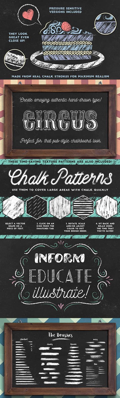 Classic Chalk Brushes Patterns Design Cuts