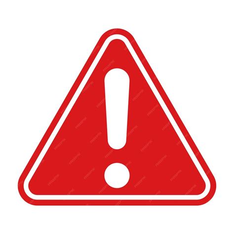 Premium Vector Red Triangle Icon Industry Safety Alarm False Warning