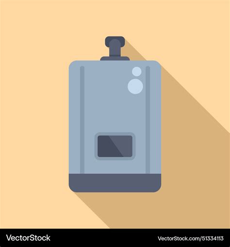 Flat Design Icon Of A Gas Water Heater Royalty Free Vector