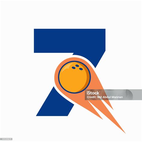Surat 7 Logo Bowling Simbol Bola Bowling Dengan Ikon Bola Bergerak