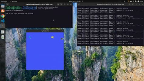 Turtle Pong Cpp C Ros2 Humble Game 2023 Youtube