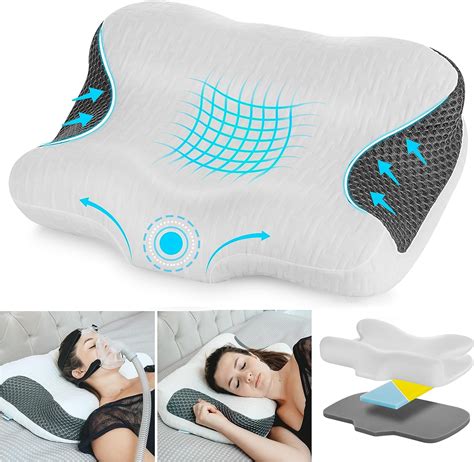 Lunderg Cpap Pillow For Side Sleepers Includes 2 Pillowcases