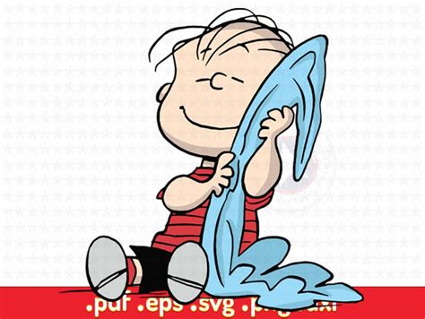Linus And His Blanket Svg Snoopy Svg Peanuts Svg Dxf Eps Pdf Png Files Digital Print
