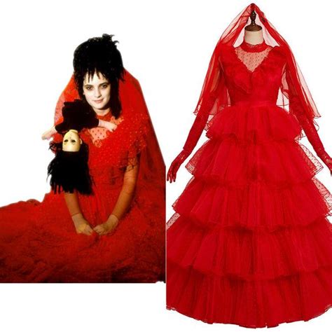 Movie Beetle Juice Lydia Cosplay Costume Beetlejuice Couple Costume