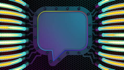 말풍선 형태의 빈 전자 양자 컴퓨터 마이크로칩은 전선 및 데이터 전송 큐비트 모션 네트워크 연결 및 빅 데이터 흐름 개념입니다 Brand Name Online