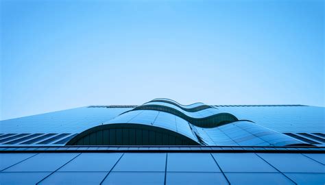 Building Blue Architecture And Curve K Hd Wallpaper