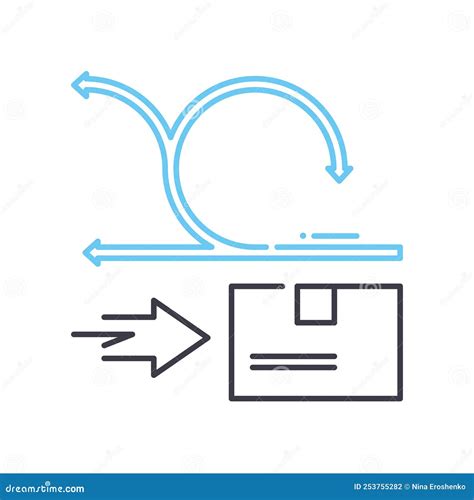Agile Manufactoring Line Icon Outline Symbol Vector Illustration