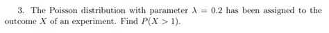 Solved 3 The Poisson Distribution With Parameter λ02 Has