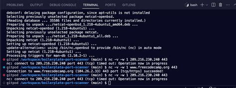 information security projects port scanner test failed expected