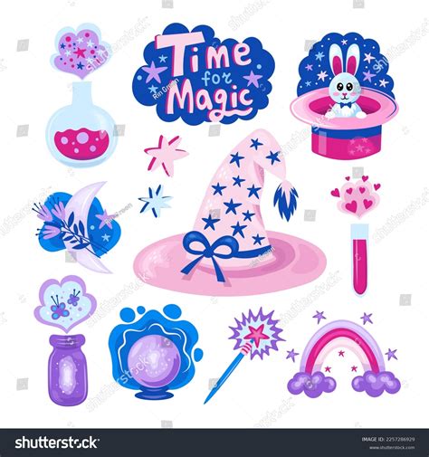 Magical Elements Vector Set Cute Magic Stock Vector Royalty Free Shutterstock