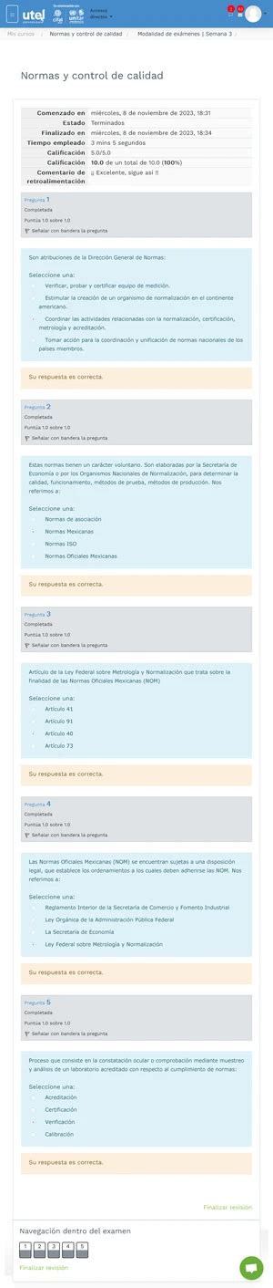 Semana 3 Examen Normas Y Control Calidad H Normas Y Control De