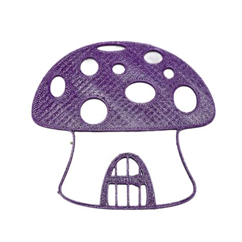 Archivo STL 2D Mushroom Wall Art Silueta ContornoDiseño de impresora