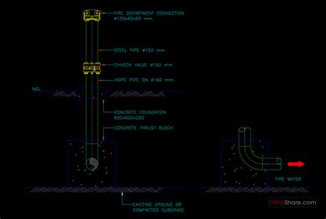 Fire Department Connection Cad Blocks