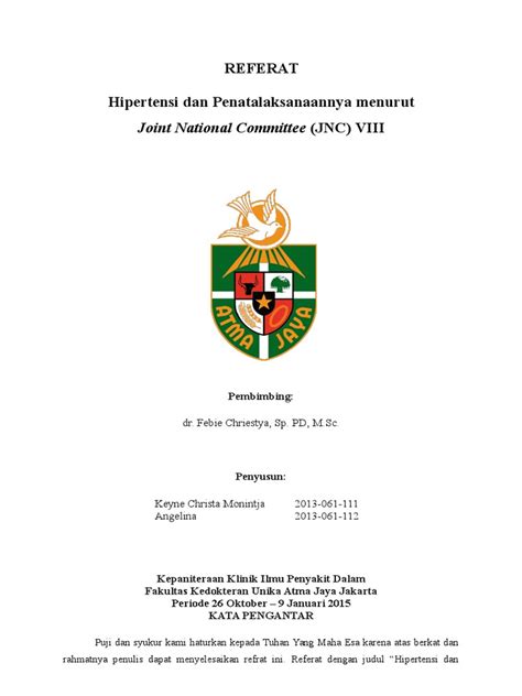 Hipertensi Dan Tatalaksana Menurut Jnc 8 Pdf