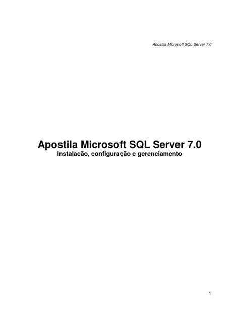 apostila sql pdf microsoft sql server tabela banco de dados