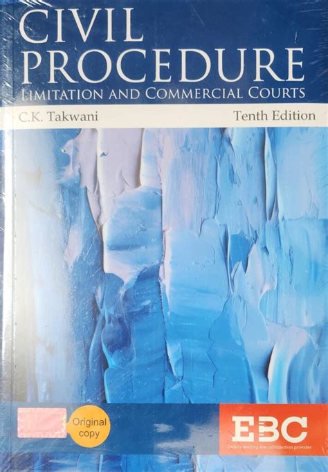 Buy Civil Procedure Cpc C K Takwani 10th Edition Best Text Book Karthick Law Agency