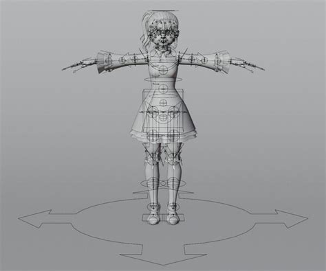 Artstation Girl Fully Rigged Game Assets