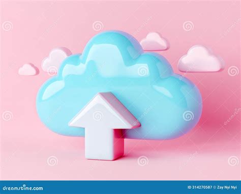 Cloud Upload Data Storage Database Cloud Computing Concept Stock