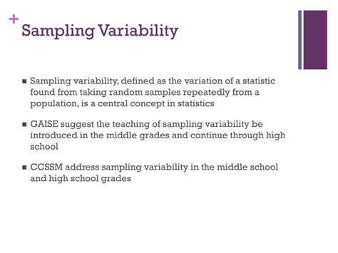 Ppt Sampling Variability A Hot Topic In The Common Core Powerpoint