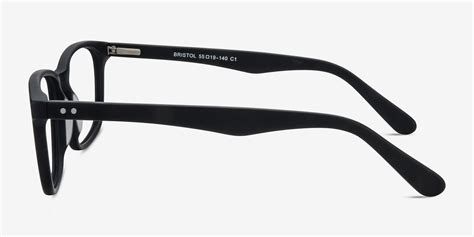Bristol Rectangle Matte Black Full Rim Eyeglasses Eyebuydirect