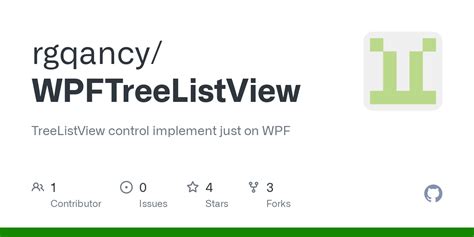 GitHub Rgqancy WPFTreeListView TreeListView Control Implement Just On WPF