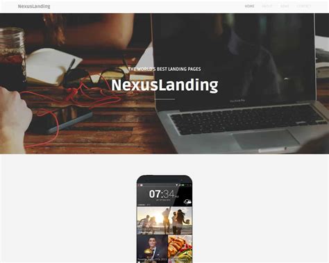 NexusLanding Bootstrap Landing Page Template TemplateMag