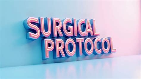Surgical Protocol Guidelines In A Modern Design With Soft Color Tones