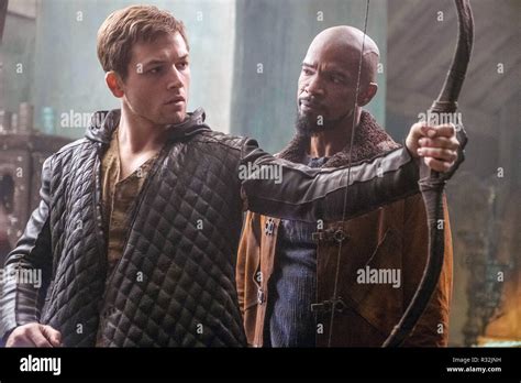 Robin Hood L R Taron Egerton As Robin Hood Jamie Foxx As Little John