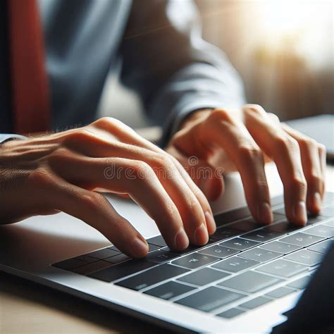 hands typing on laptop keyboard stock image image of tech wireless