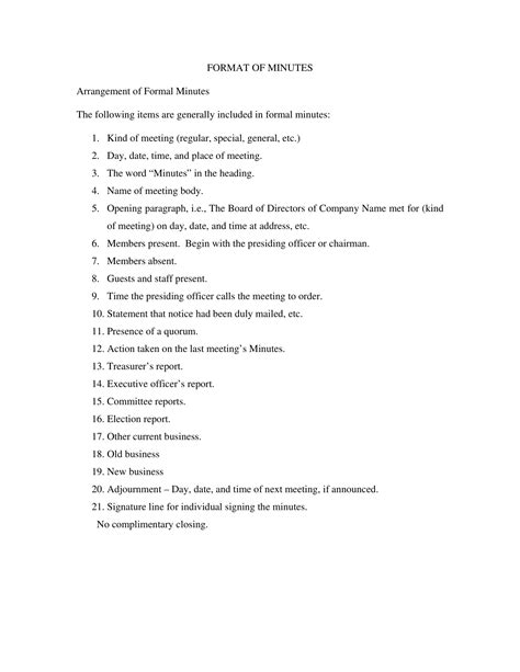 36 Professional Meeting Minutes Templates Pdf Word