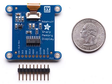 SHARP Memory Display Breakout X Silver Monochrome ID Adafruit Industries