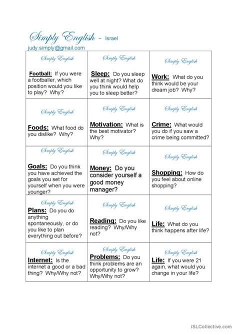 Discussion Topics Discussion Starter… English Esl Worksheets Pdf And Doc
