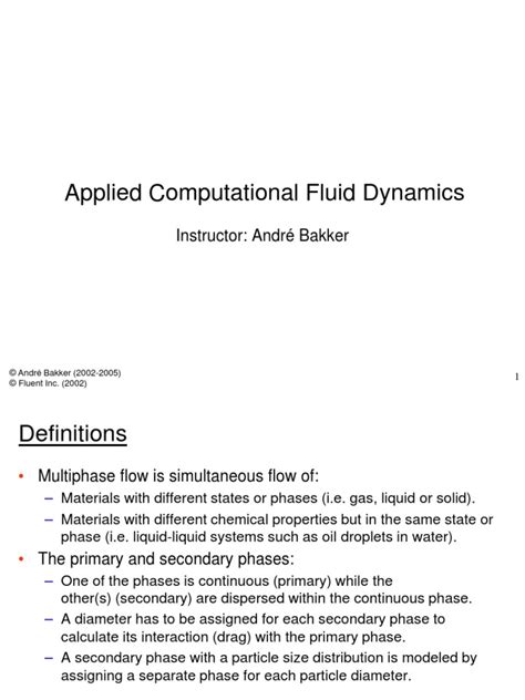Applied Computational Fluid Dynamics Pdf Fluid Dynamics Fluidization