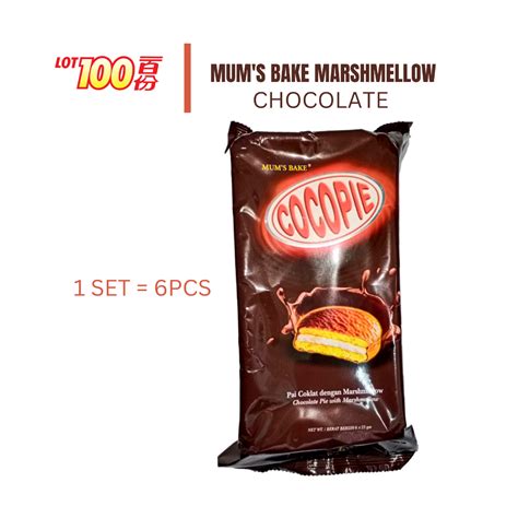 Mums Bake Chocolate Cocopie With Marshmallow 6pcs X 25g Shopee