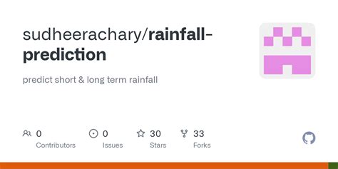Github Sudheerachary Rainfall Prediction Predict Short And Long Term Rainfall