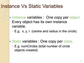 Unit 1 Part 3 Constructor Overloading Static Ppt