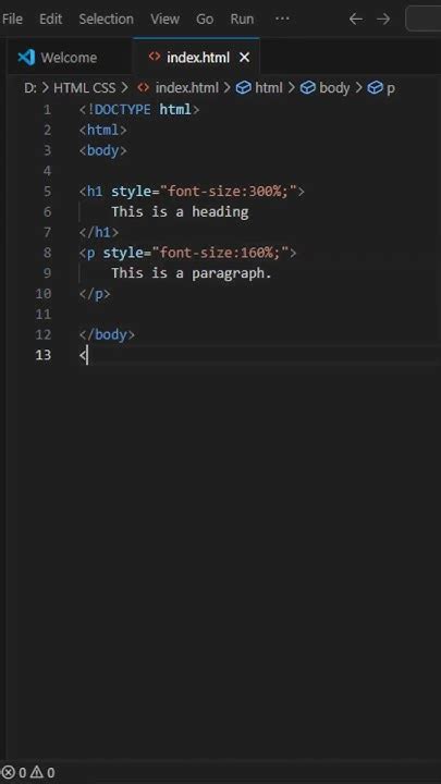 Html Masters Code For Setting Font Size Of Element Css Property Html