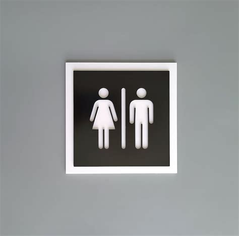 Unisex Restroom Door Sign All Gender Bathroom Signs Gender Neutral