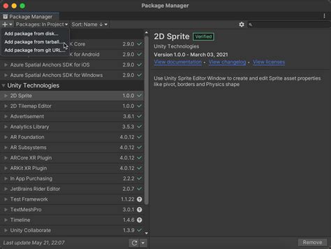 resolve azure spatial anchor unity package issue on mac 1st may 2021
