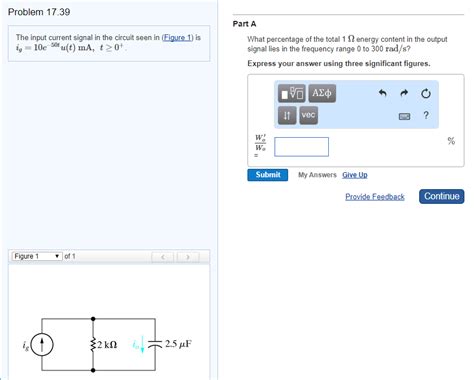 solved problem 17 39 part a he input current signal in the