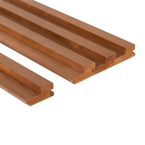 Dark Thermo Alder Sauna Wood Cladding Step 64mm Pack Of 4 Wood