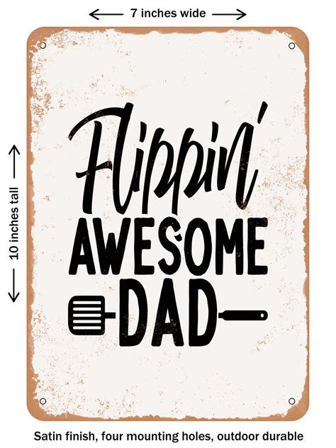 DECORATIVE METAL SIGN Flippin Awesome Dad Vintage Rusty Look Michaels