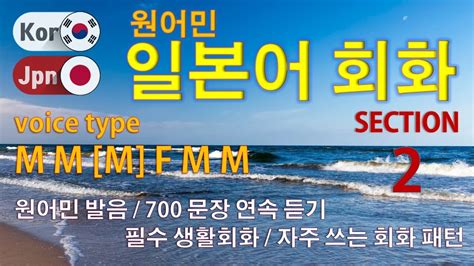 일본어 회화 Type M M M F M M Section 2 원어민 발음 짧고 쉬운 700문장 연속 듣기 Youtube