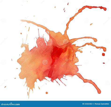 Tache D Aquarelle Rouge Jaune Image Stock Illustration Du Conception