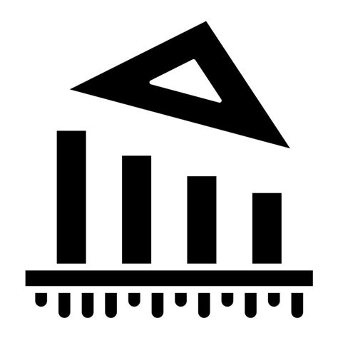 Set Square And Graph Glyph Icon 15037754 Vector Art At Vecteezy
