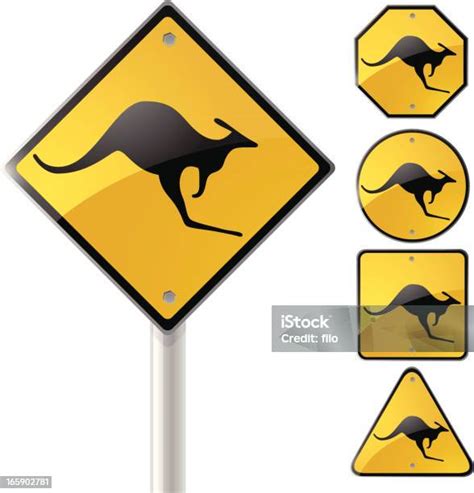 Kangaroo Signs Stock Illustration Download Image Now Australia