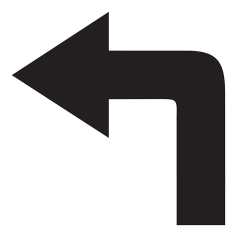 Left Turn Arrow Sign 8019497 Vector Art At Vecteezy