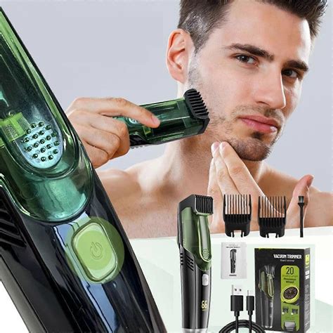50 Offer Mens Vacutrim Vacuum Hair Trimmer Rechargeable Shave Cordless