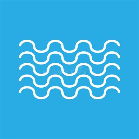 Waves Outline Icon Stock Vector Illustration Of Ocean 138613721